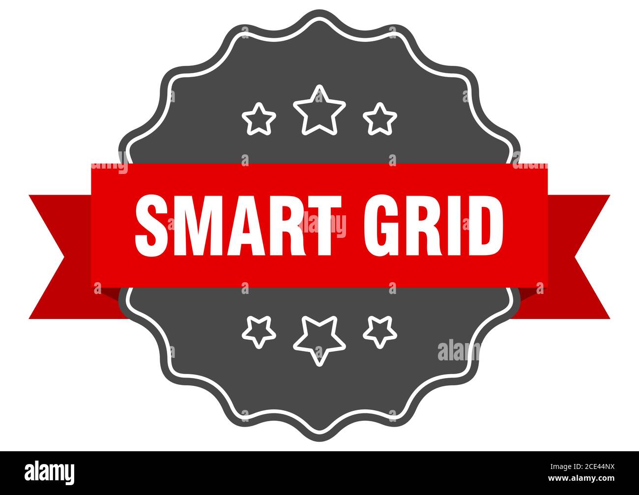 smart grid label. smart grid isolated seal. Retro sticker sign Stock ...