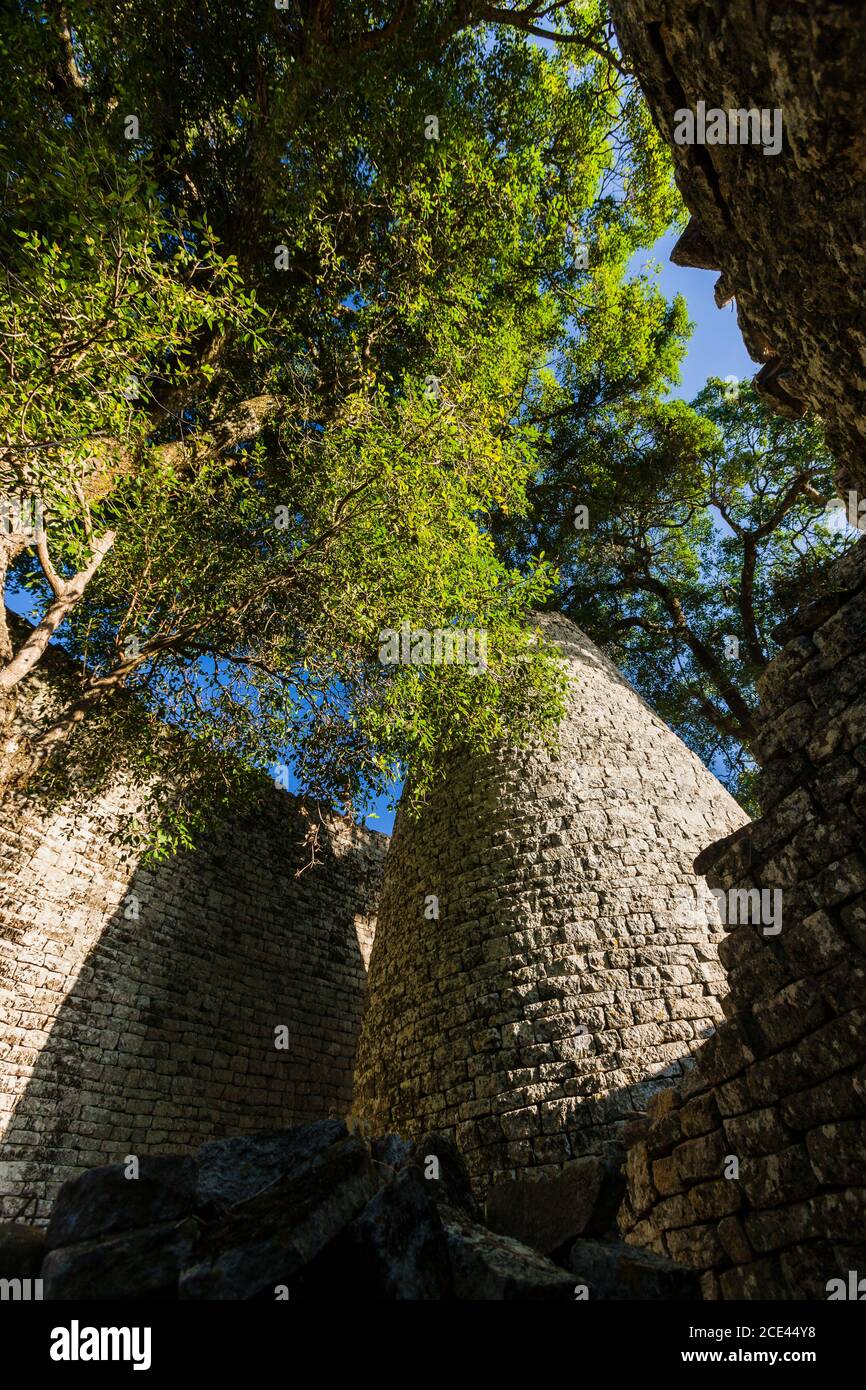 Great Zimbabwe ruins, Cinical Tower in "the Great Enclosure", ancient ...