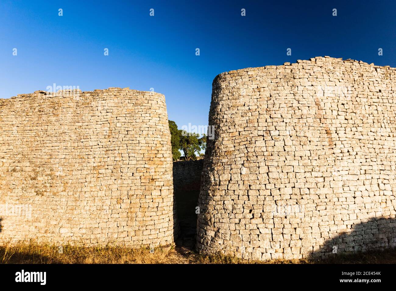Great Zimbabwe ruins, great wall and entrance of "the Great Enclosure ...