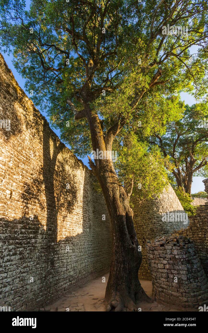 Great Zimbabwe ruins, Cinical Tower in "the Great Enclosure", ancient ...