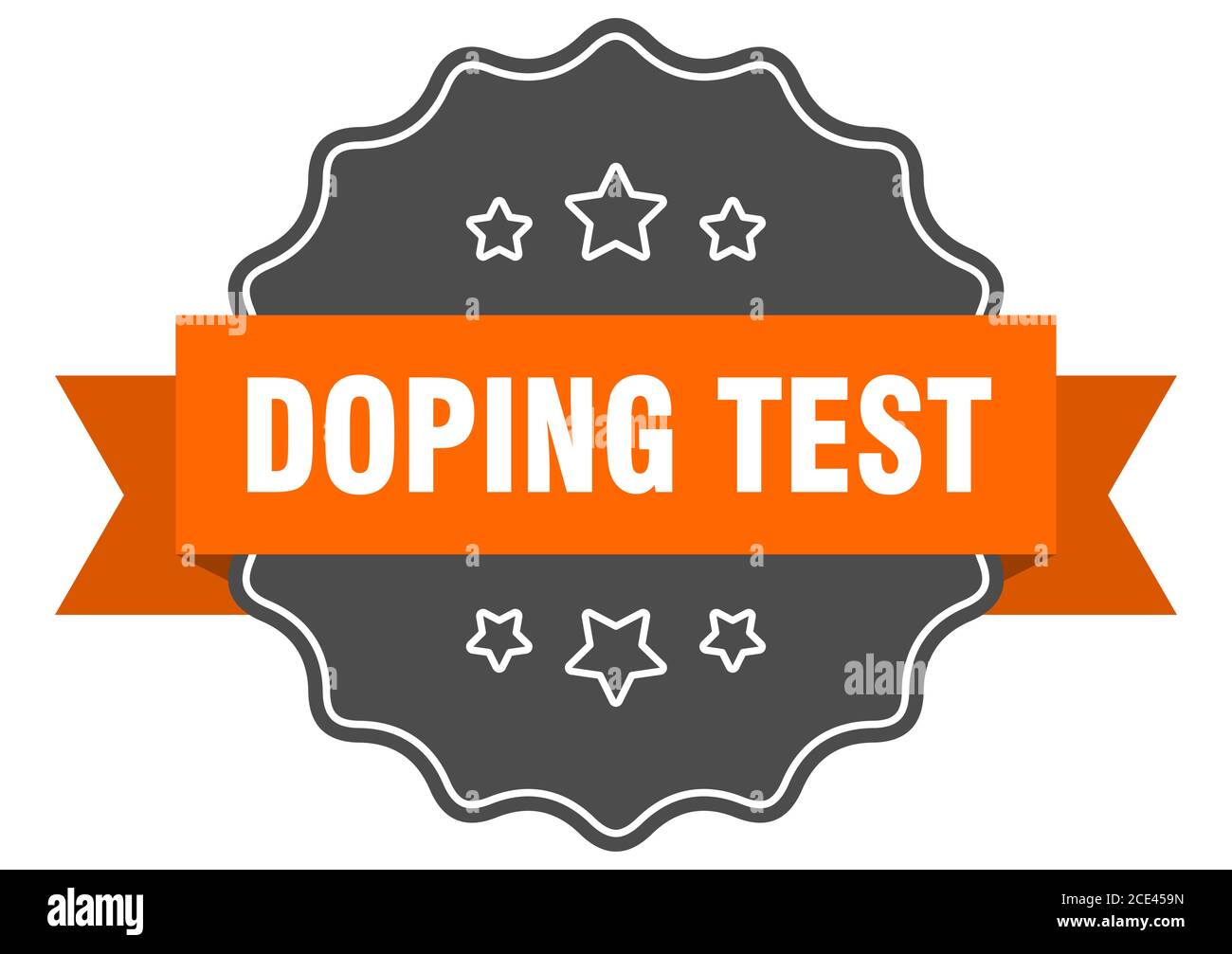 doping test label. doping test isolated seal. Retro sticker sign Stock ...