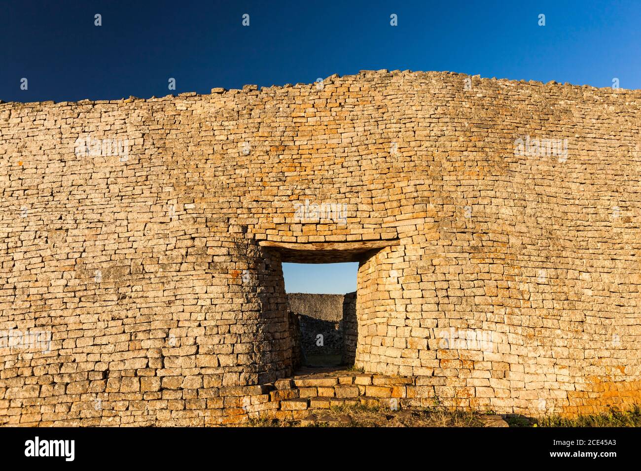Great Zimbabwe ruins, great wall and entrance of "the Great Enclosure ...