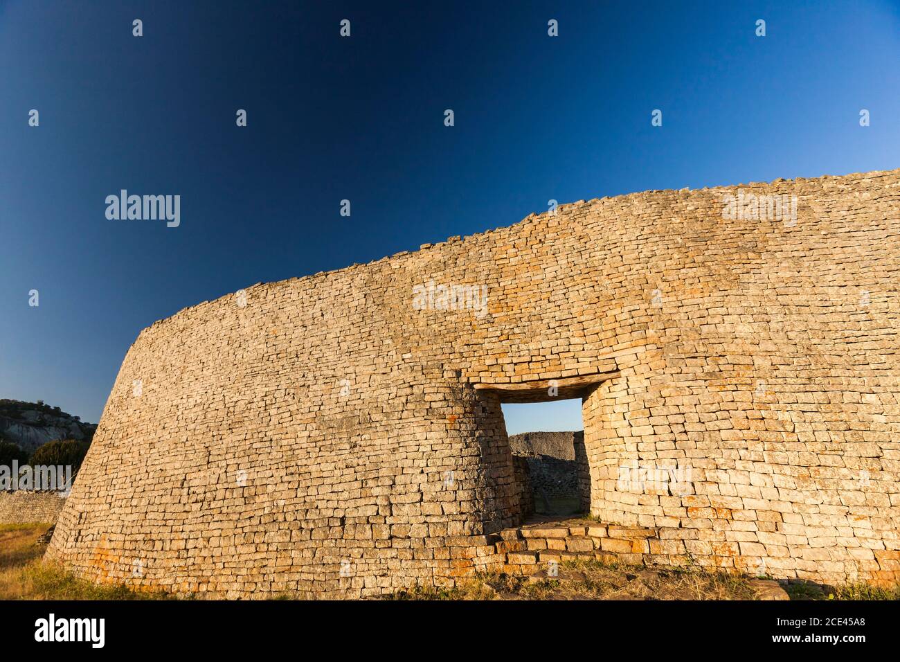 Great Zimbabwe ruins, great wall and entrance of "the Great Enclosure ...