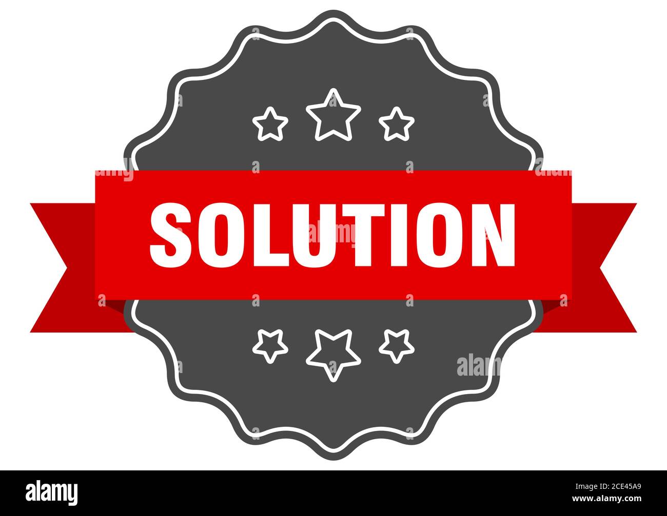 solution label. solution isolated seal. Retro sticker sign Stock Vector ...