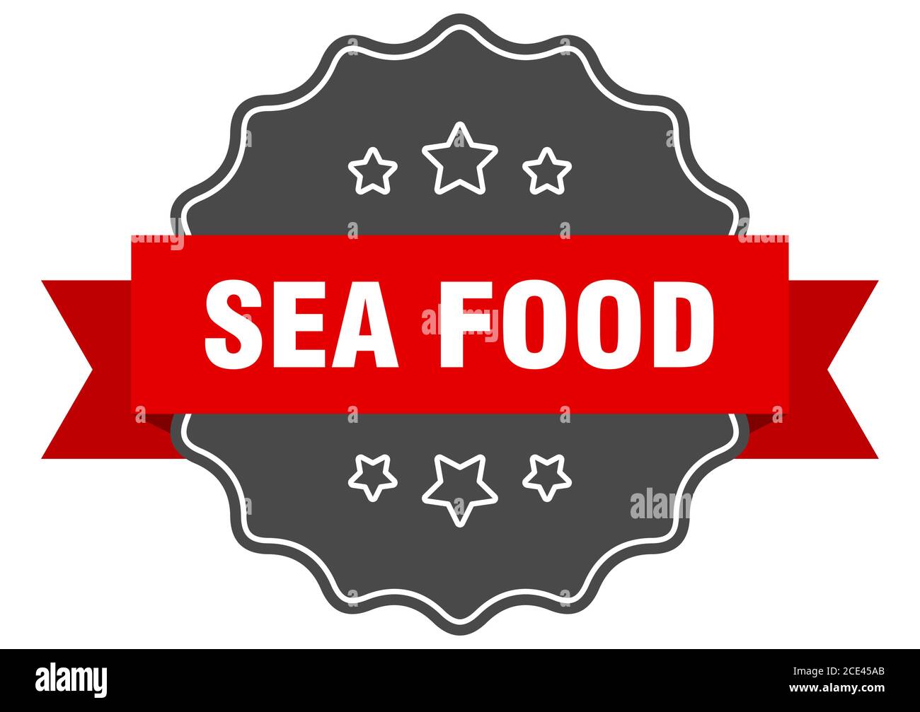 sea food label. sea food isolated seal. Retro sticker sign Stock Vector ...