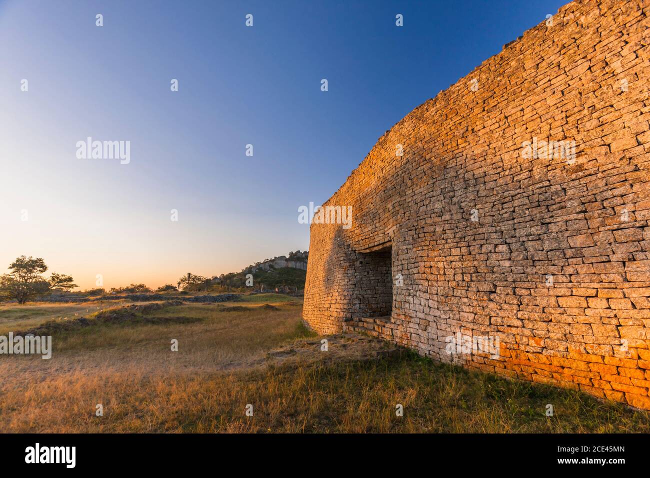 Great Zimbabwe ruins, great wall and entrance of "the Great Enclosure ...