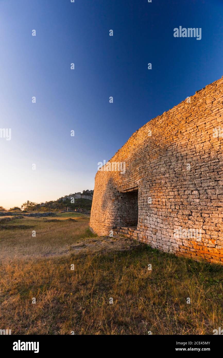 Great Zimbabwe ruins, great wall and entrance of "the Great Enclosure ...