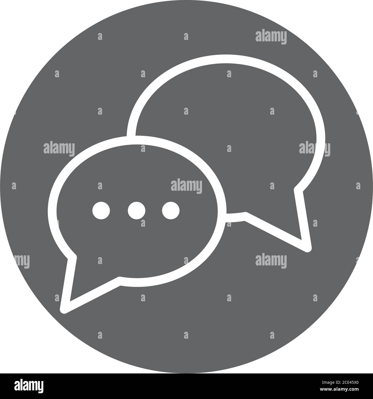 speech bubble talk message dialogue, block and line icon vector ...