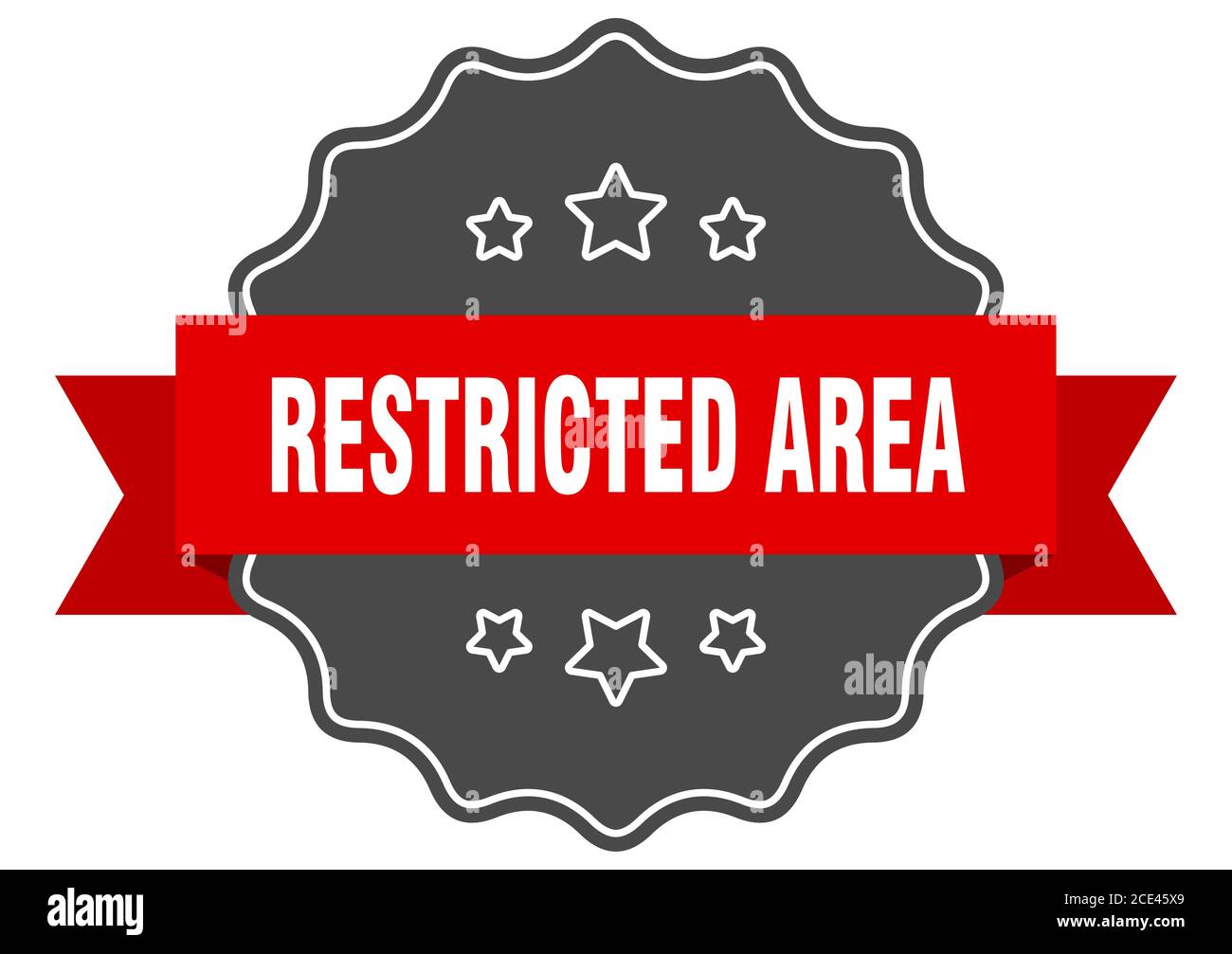 restricted area label. restricted area isolated seal. Retro sticker ...