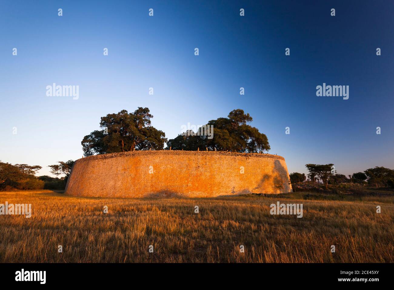 Great Zimbabwe ruins, main structure "the Great Enclosure", ancient ...