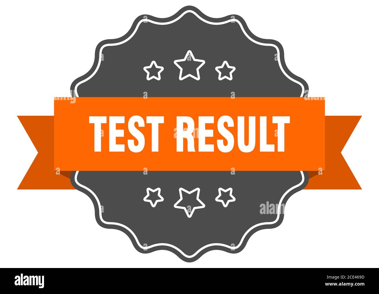 test result label. test result isolated seal. Retro sticker sign Stock ...