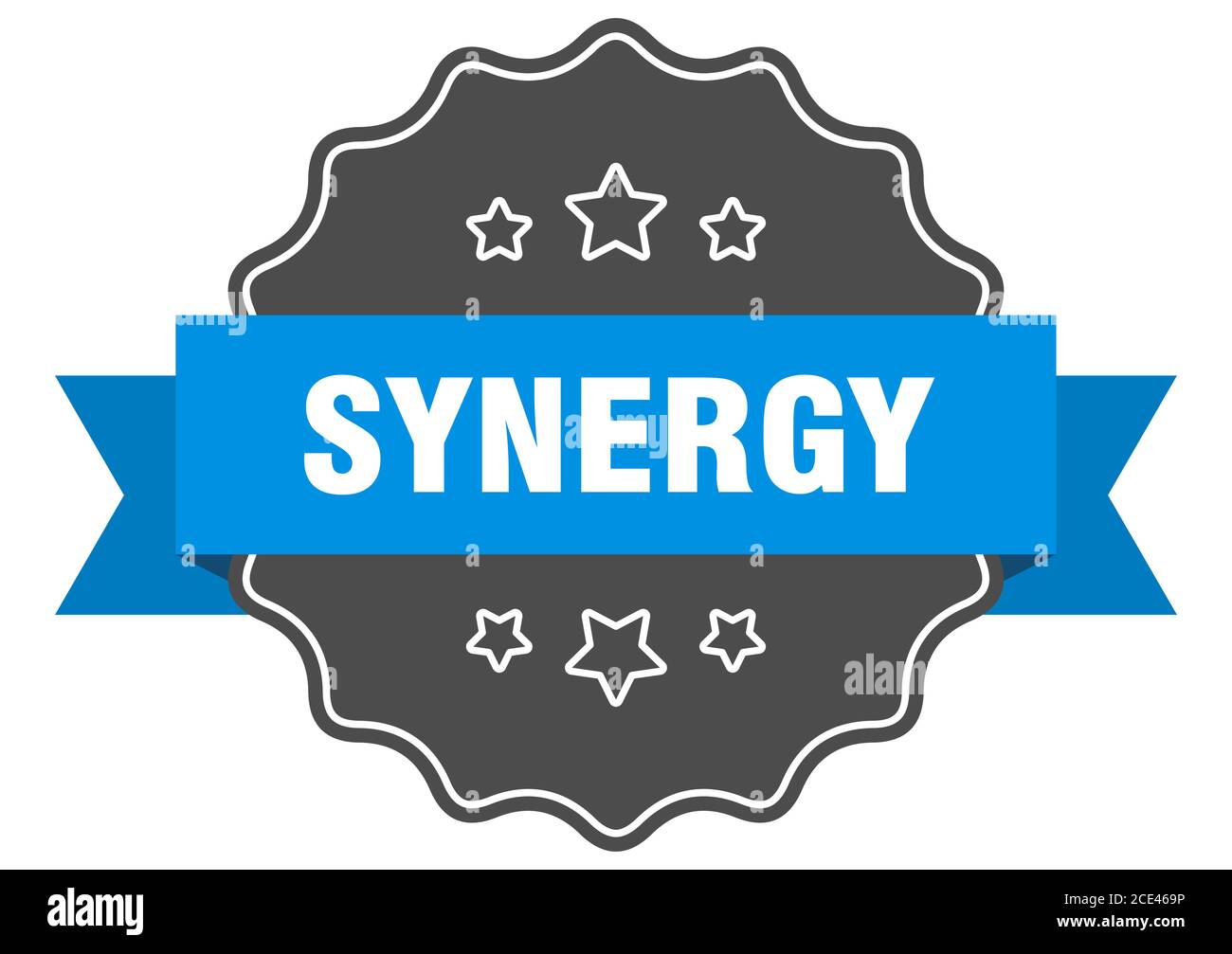 synergy label. synergy isolated seal. Retro sticker sign Stock Vector ...