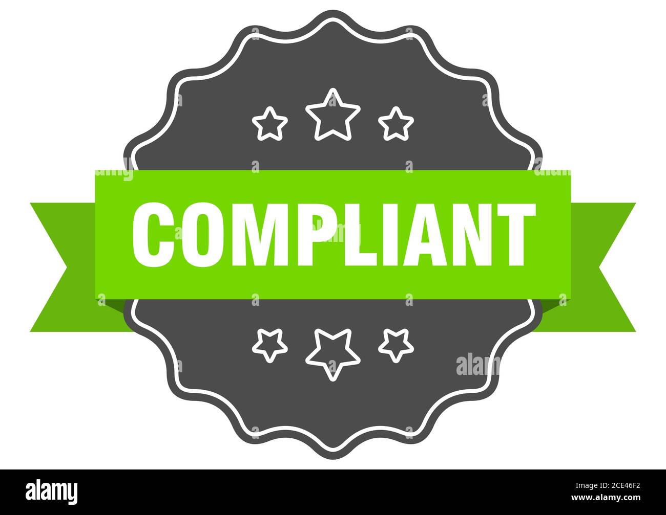 compliant label. compliant isolated seal. Retro sticker sign Stock ...