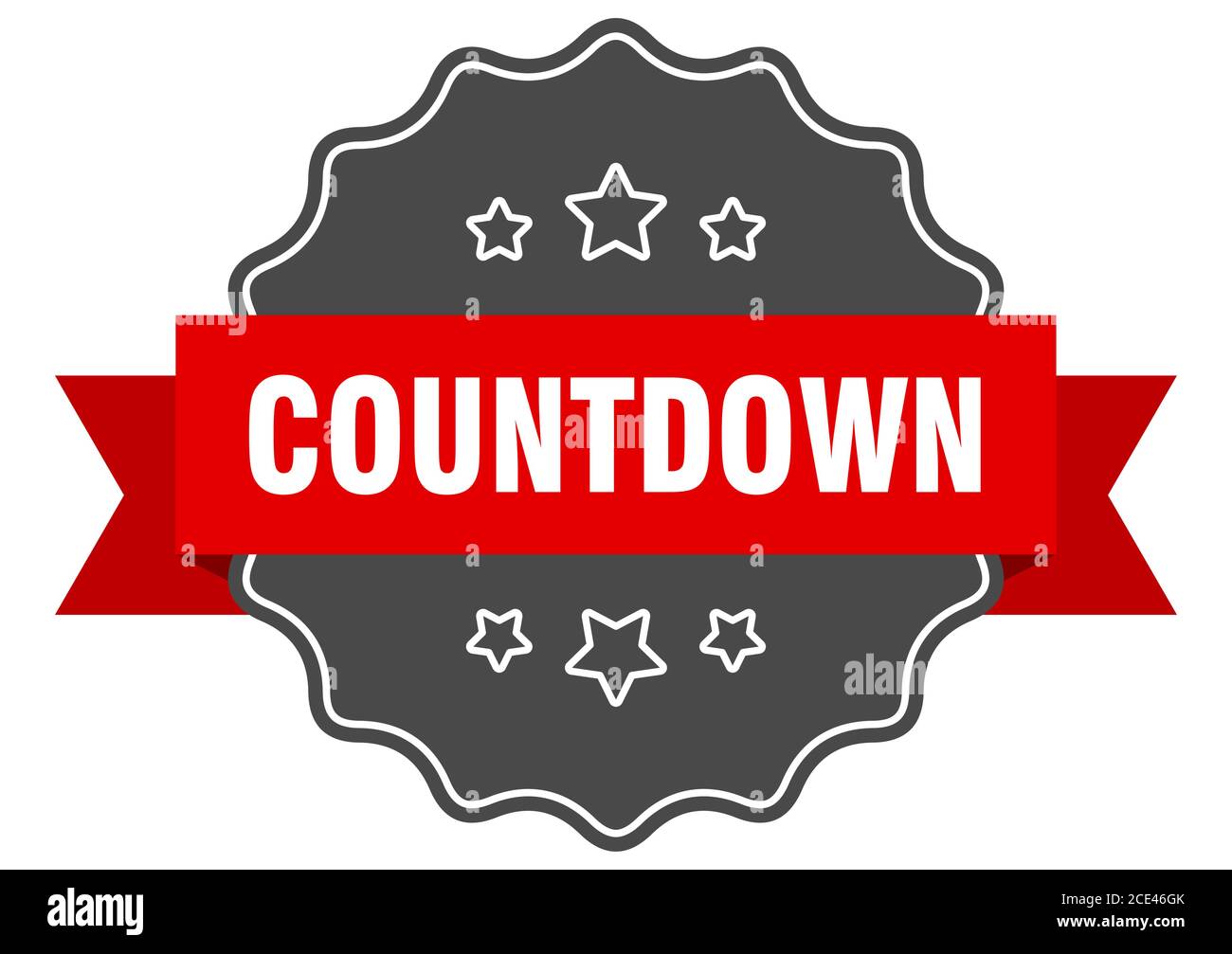 countdown label. countdown isolated seal. Retro sticker sign Stock ...