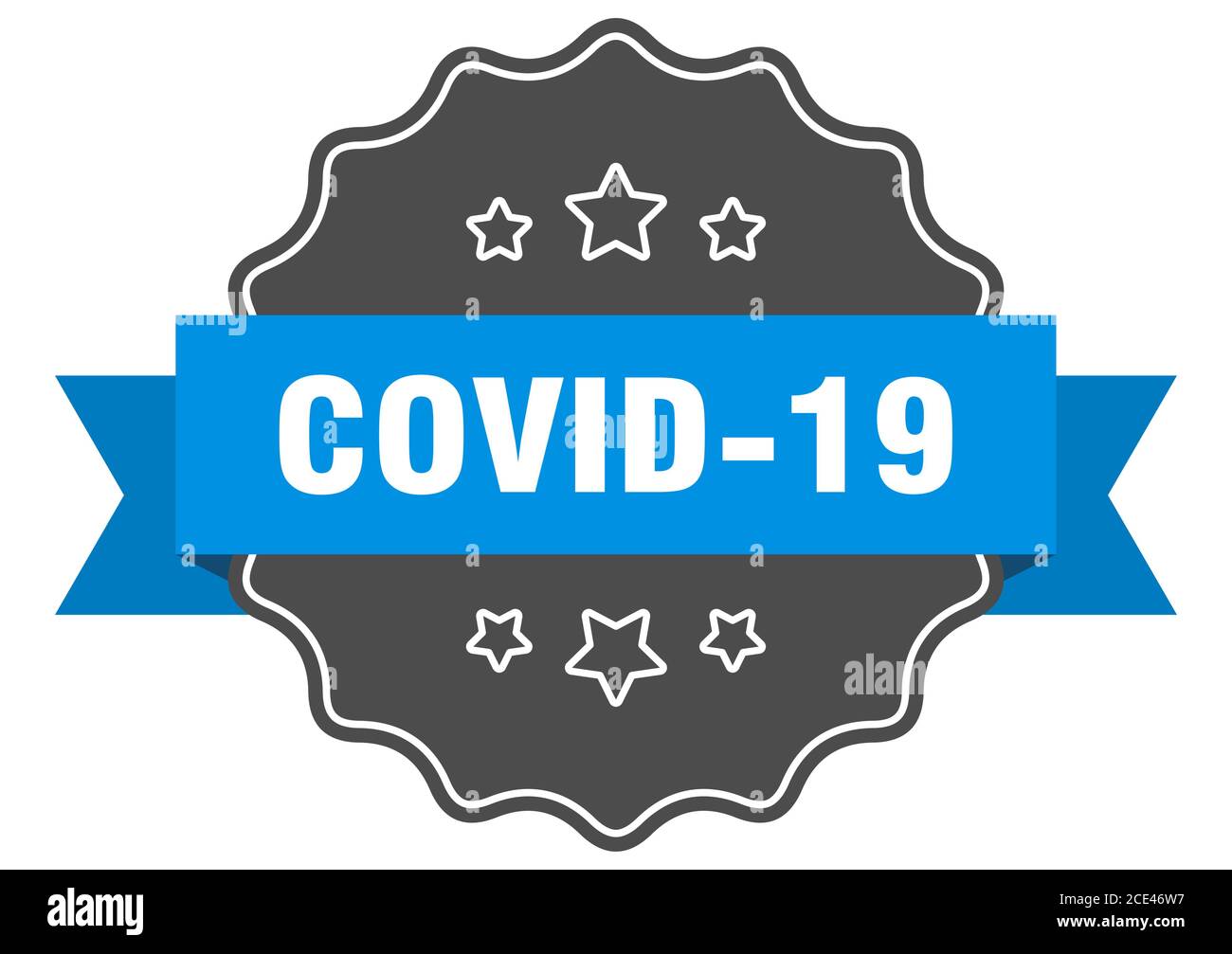 covid-19 label. covid-19 isolated seal. Retro sticker sign Stock Vector ...