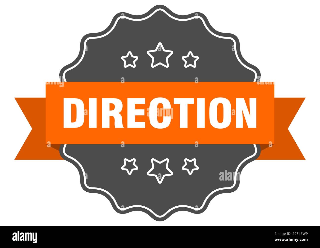 direction label. direction isolated seal. Retro sticker sign Stock ...