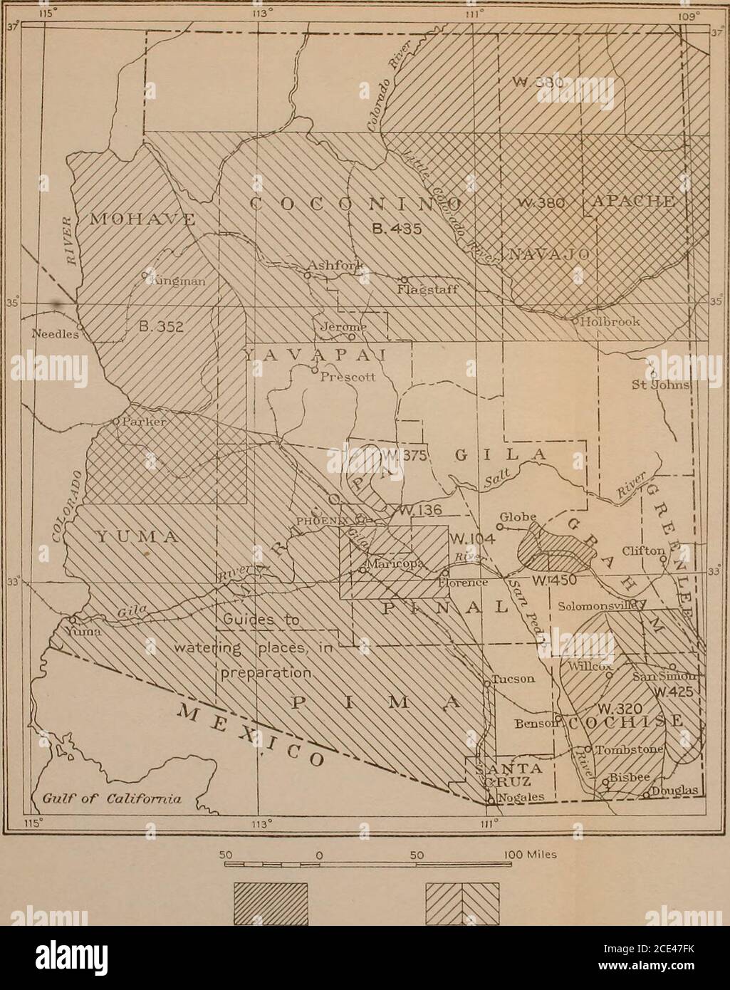 San carlos reservation map hi-res stock photography and images - Alamy