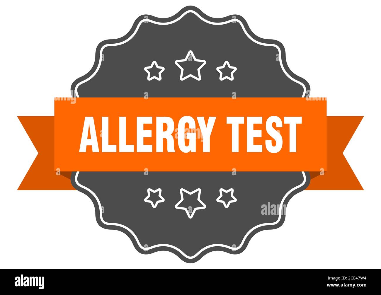 allergy test label. allergy test isolated seal. Retro sticker sign ...