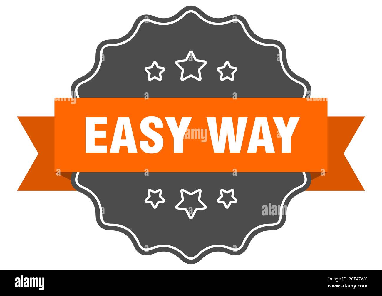 easy way label. easy way isolated seal. Retro sticker sign Stock Vector ...