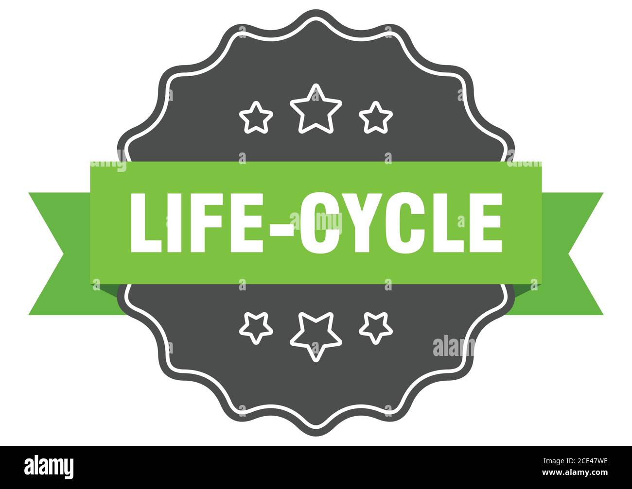 life-cycle label. life-cycle isolated seal. Retro sticker sign Stock ...