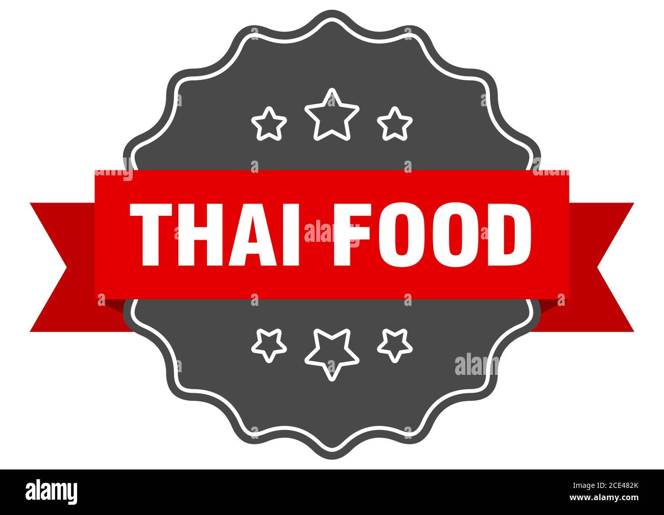 thai food label. thai food isolated seal. Retro sticker sign Stock ...