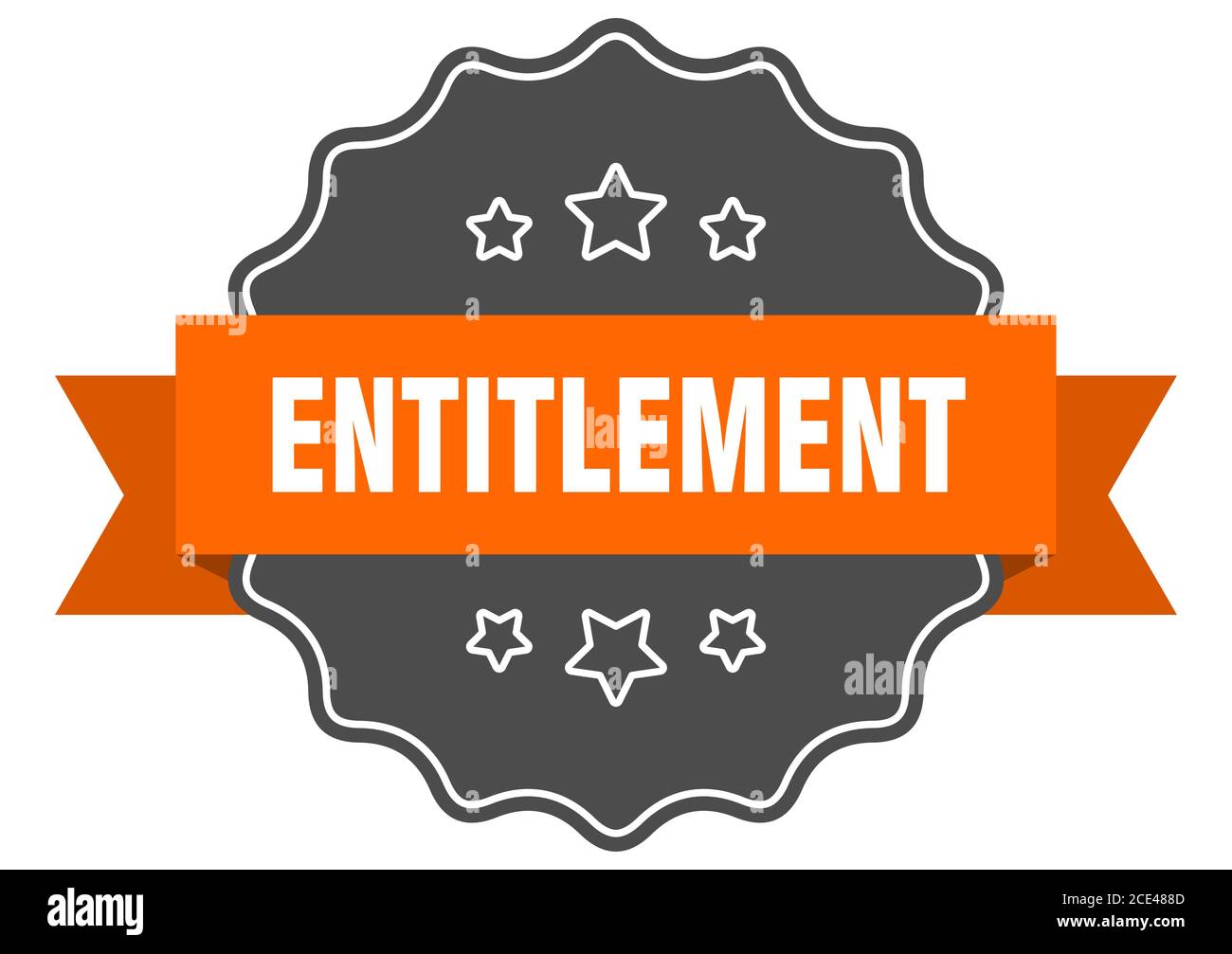 entitlement label. entitlement isolated seal. Retro sticker sign Stock ...