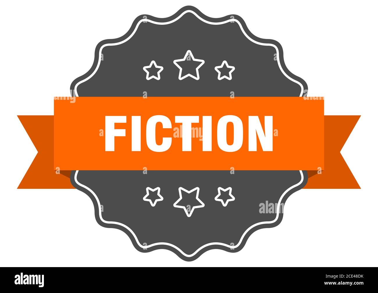 fiction label. fiction isolated seal. Retro sticker sign Stock Vector ...
