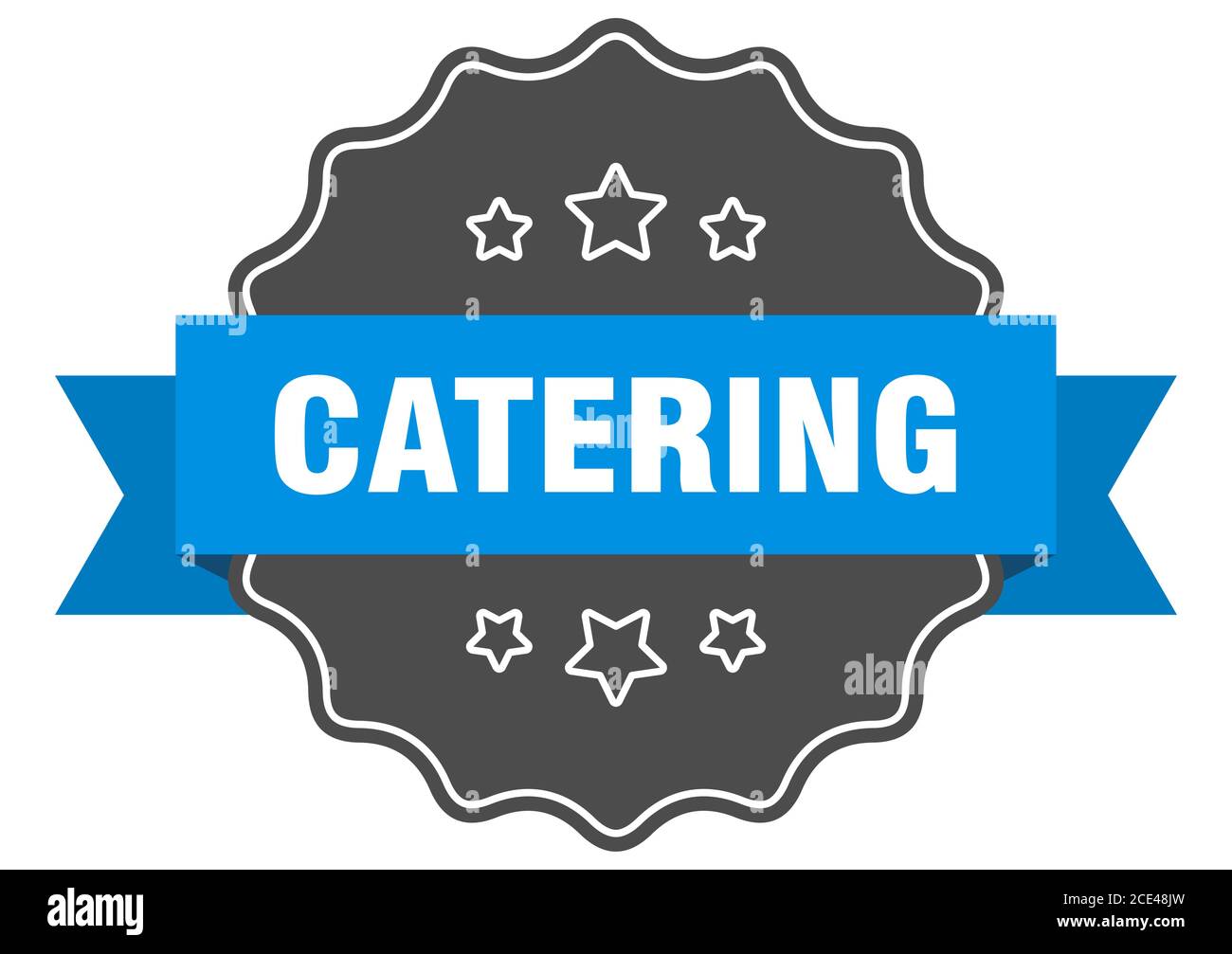 catering label. catering isolated seal. Retro sticker sign Stock Vector ...