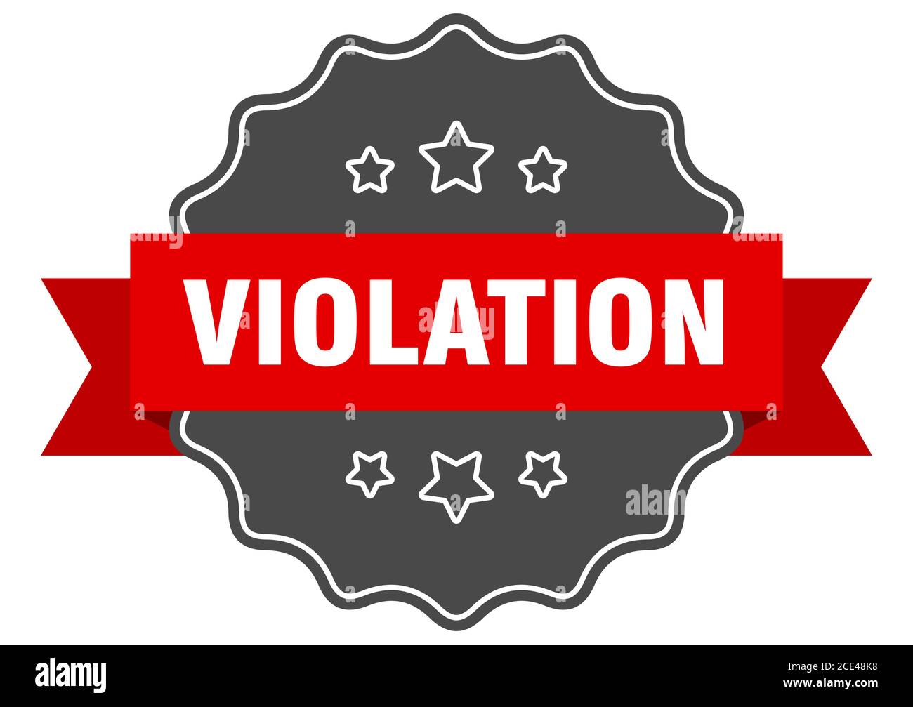 violation label. violation isolated seal. Retro sticker sign Stock ...