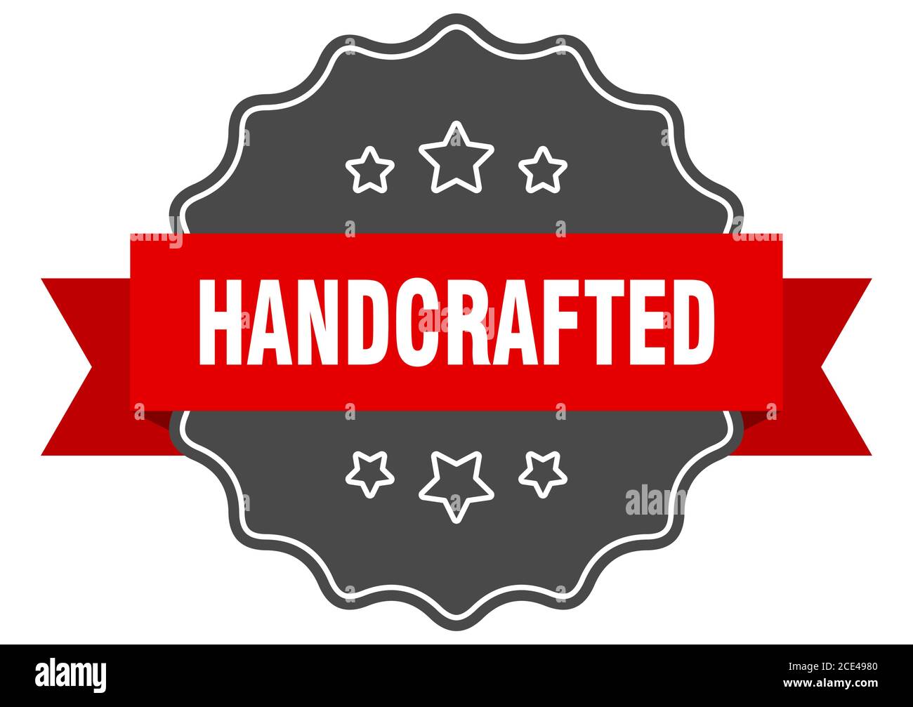 hand crafted label. hand crafted isolated seal. Retro sticker sign ...