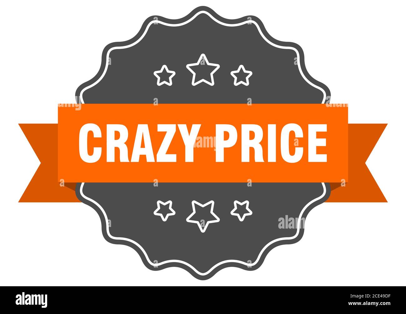 crazy price label. crazy price isolated seal. Retro sticker sign Stock ...