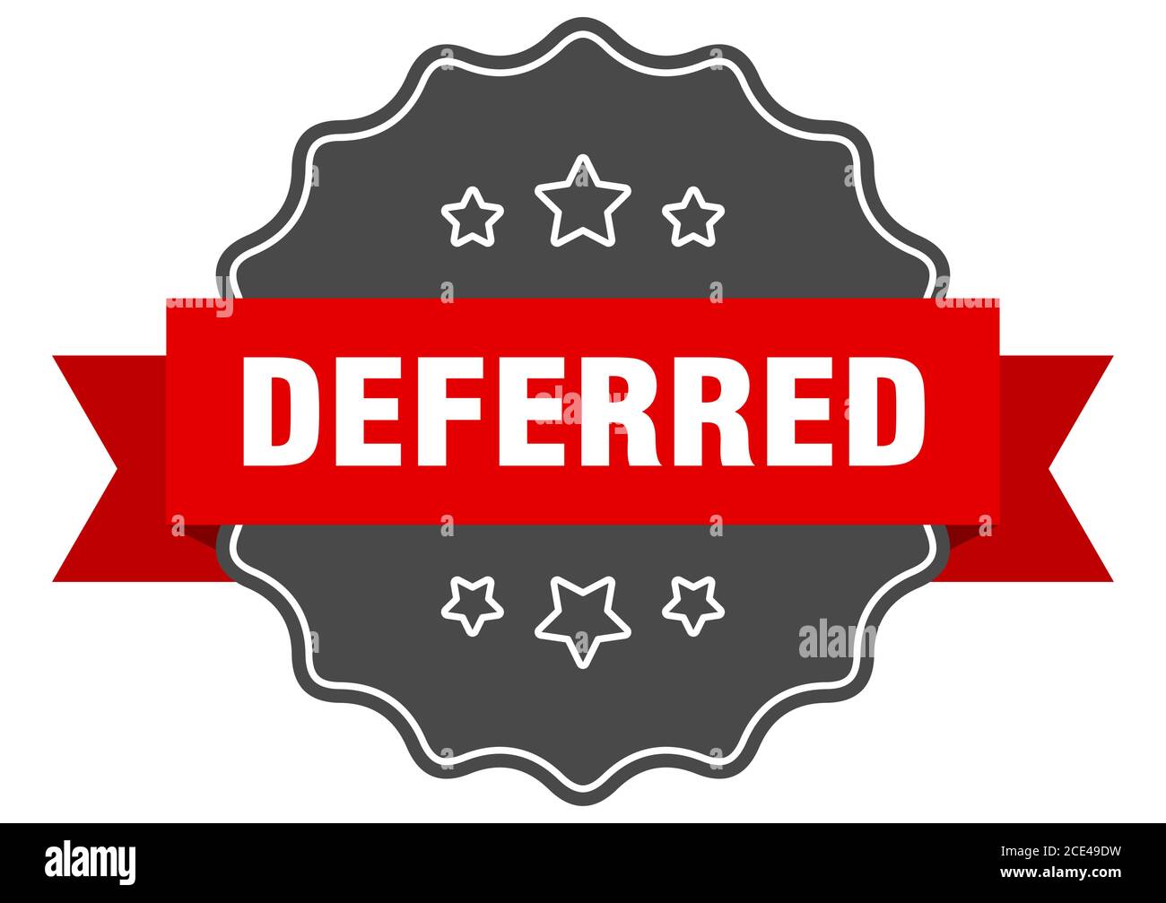 deferred label. deferred isolated seal. Retro sticker sign Stock Vector ...