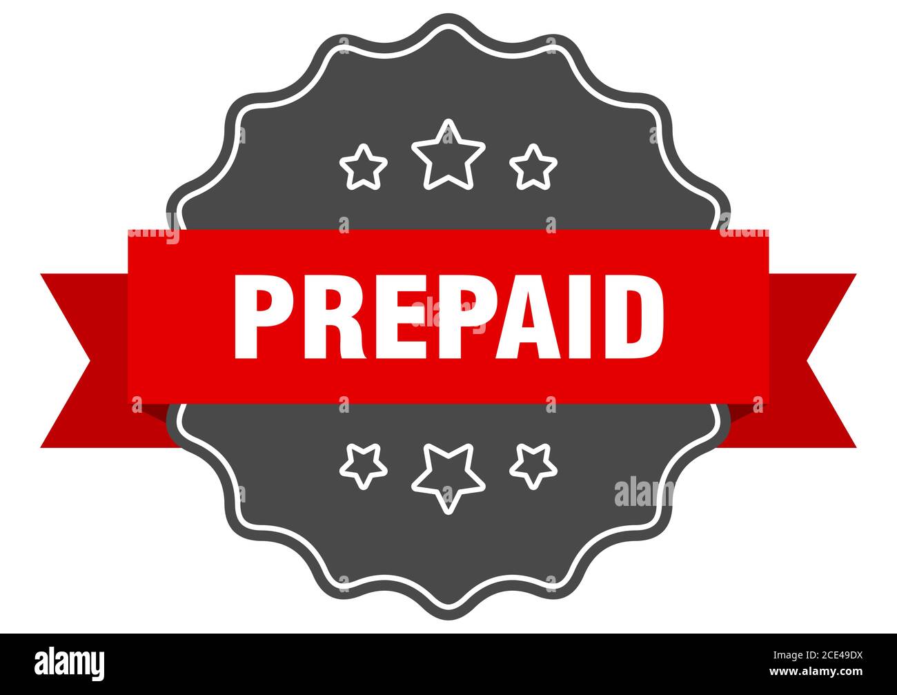 prepaid label. prepaid isolated seal. Retro sticker sign Stock Vector ...