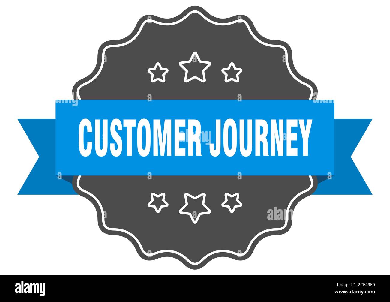 customer journey label. customer journey isolated seal. Retro sticker ...