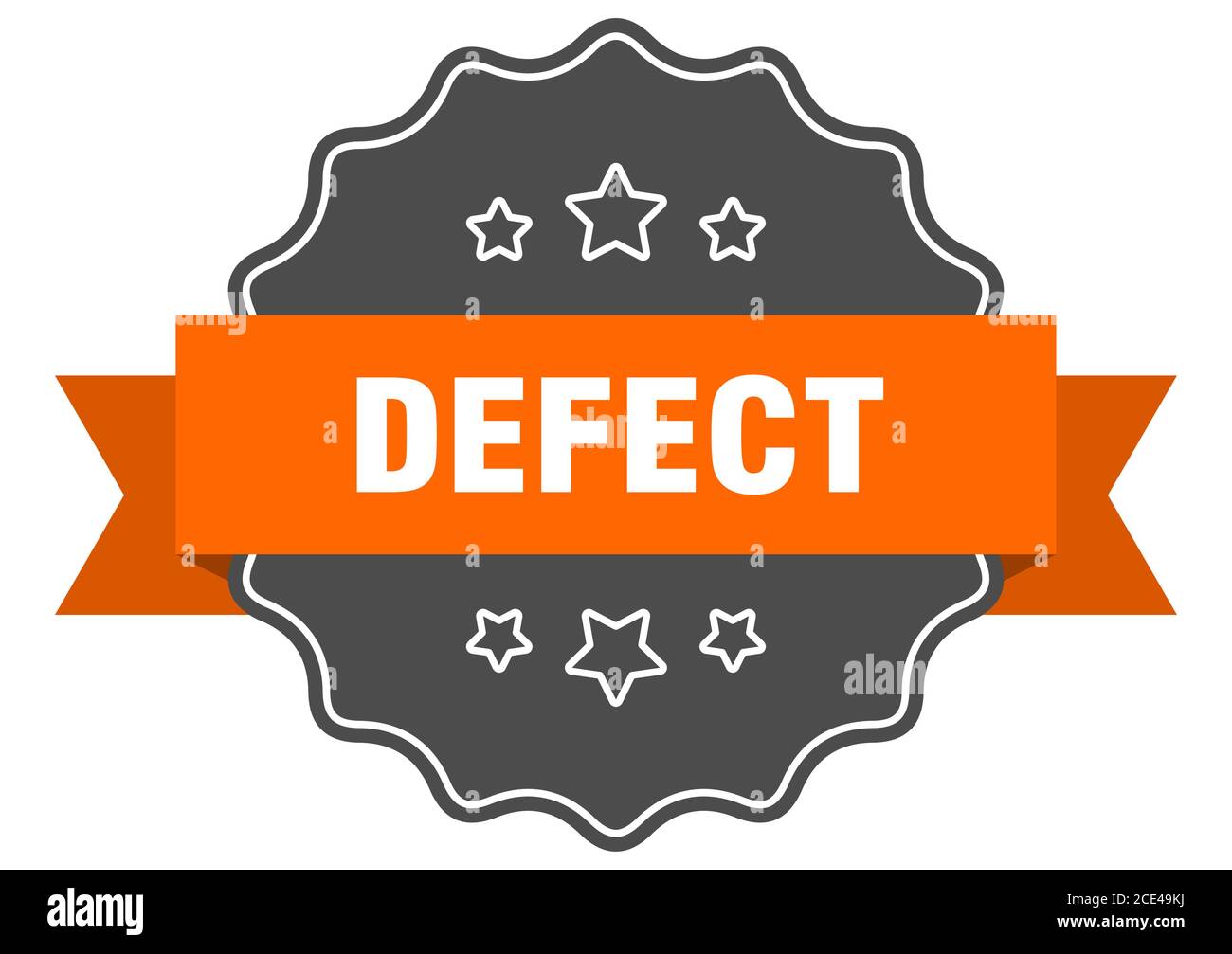 defect label. defect isolated seal. Retro sticker sign Stock Vector ...