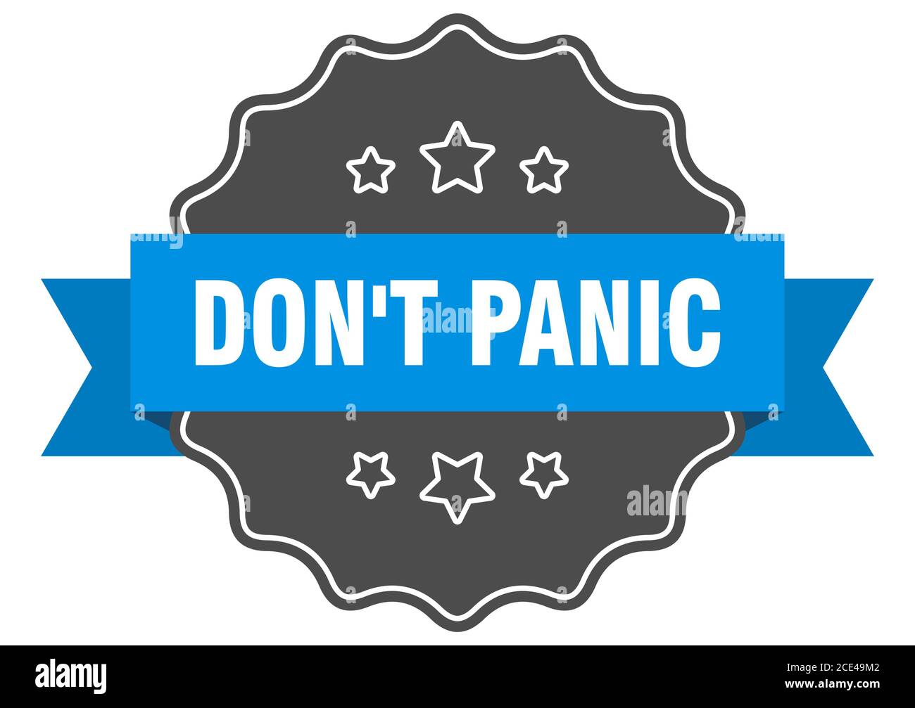 don't panic label. don't panic isolated seal. Retro sticker sign Stock ...