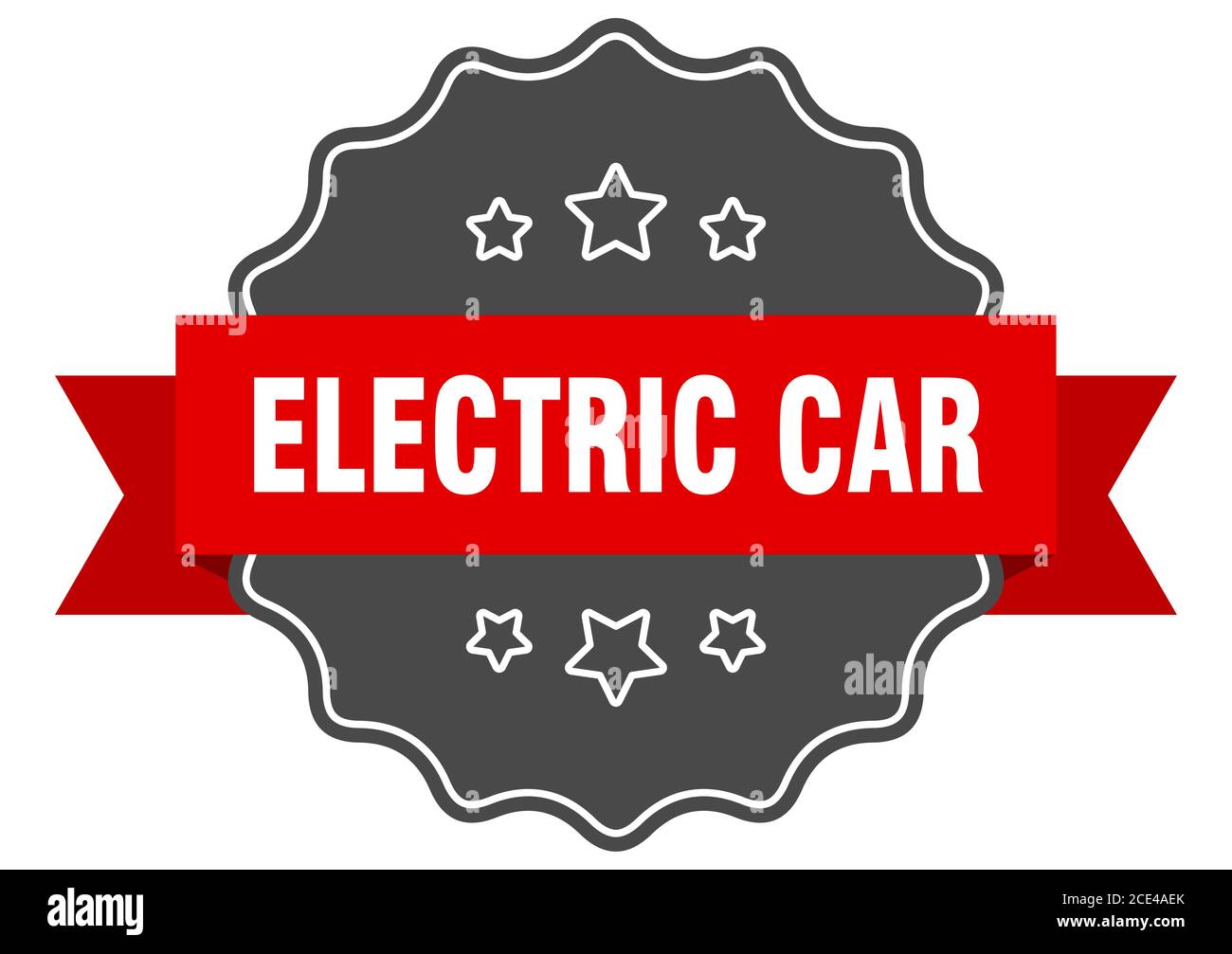 electric car label. electric car isolated seal. Retro sticker sign ...