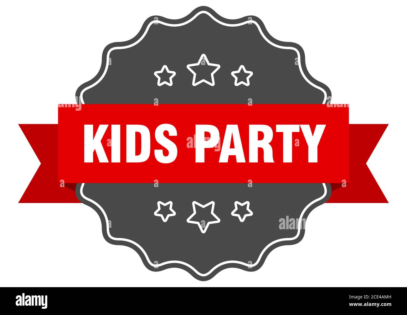 kids party label. kids party isolated seal. Retro sticker sign Stock ...