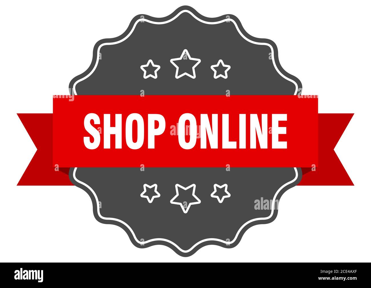 shop online label. shop online isolated seal. Retro sticker sign Stock ...