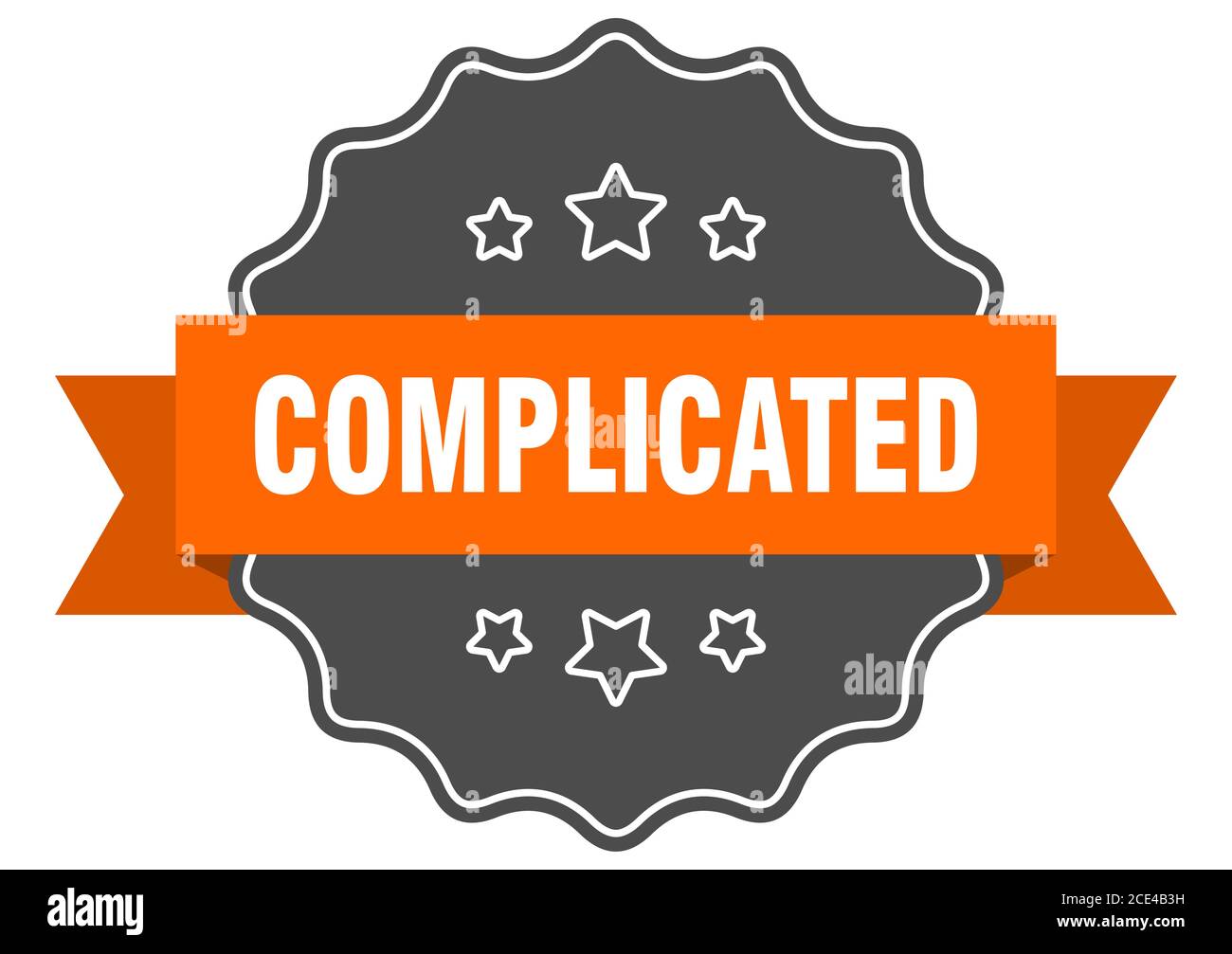 complicated label. complicated isolated seal. Retro sticker sign Stock ...