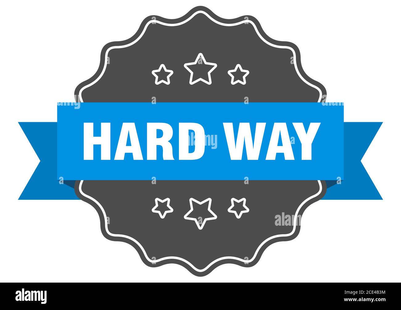 hard way label. hard way isolated seal. Retro sticker sign Stock Vector ...