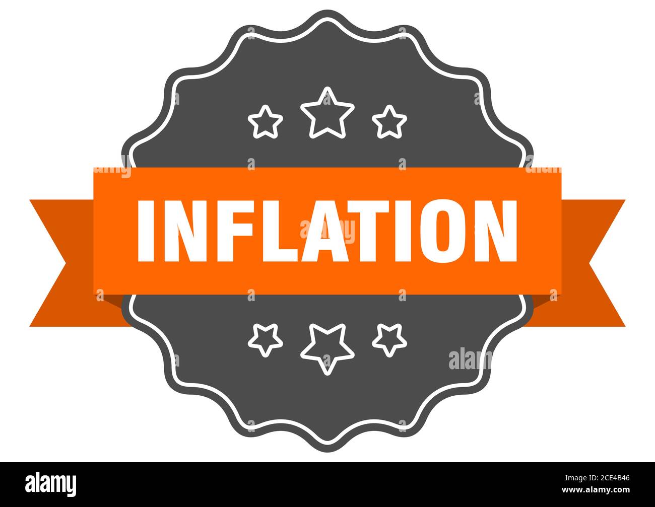 inflation label. inflation isolated seal. Retro sticker sign Stock ...