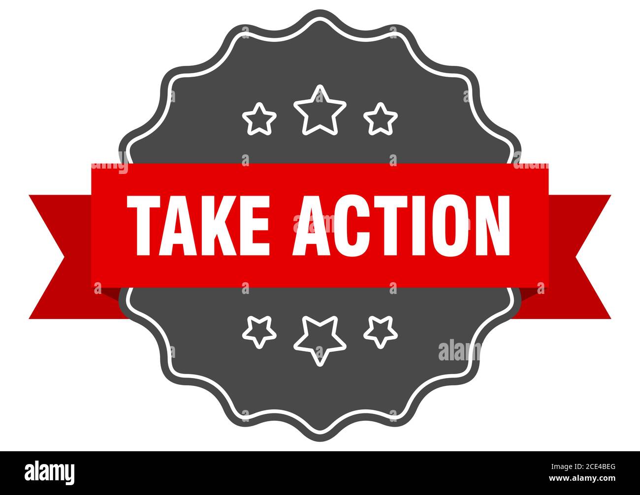 take action label. take action isolated seal. Retro sticker sign Stock ...