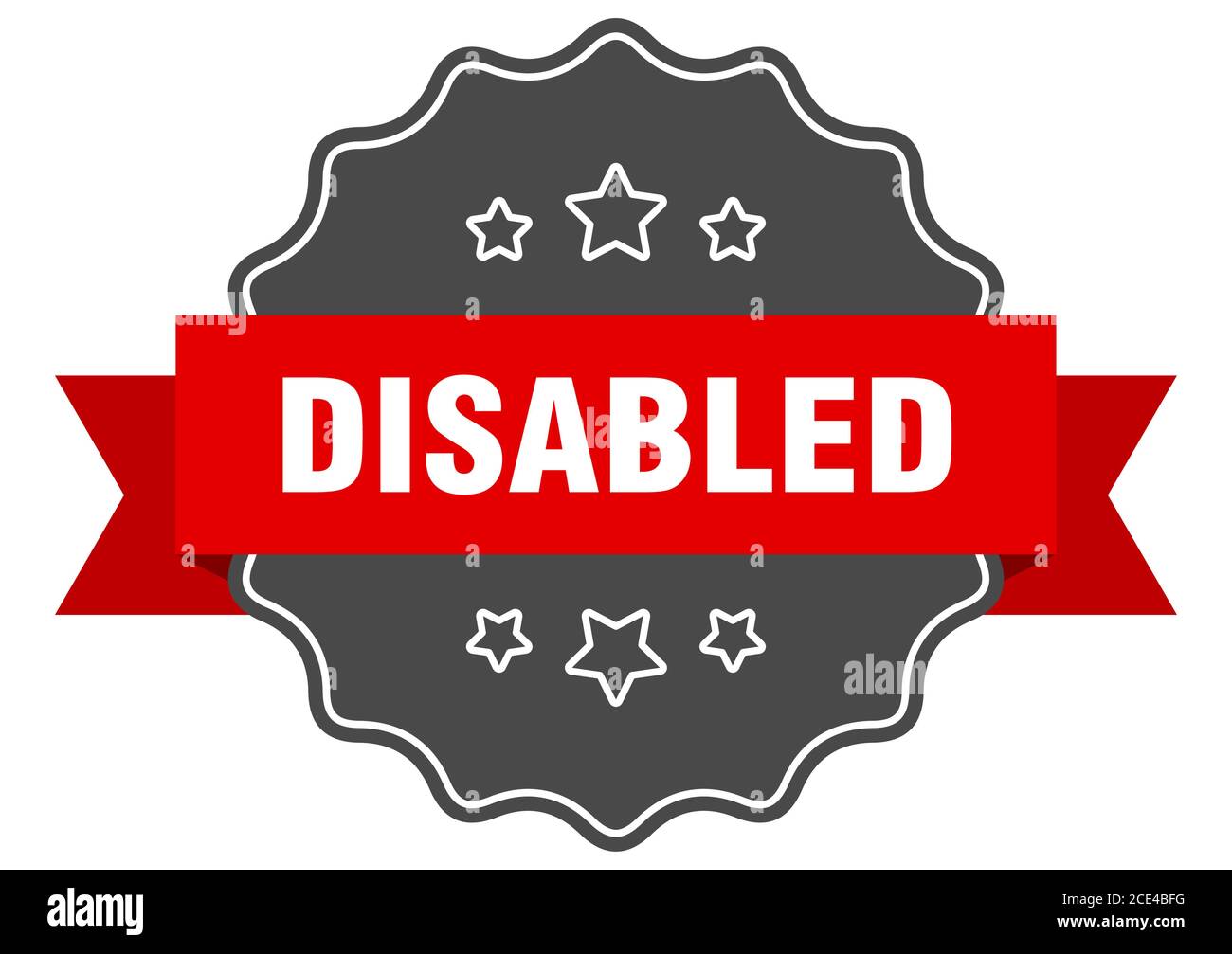 disabled label. disabled isolated seal. Retro sticker sign Stock Vector ...