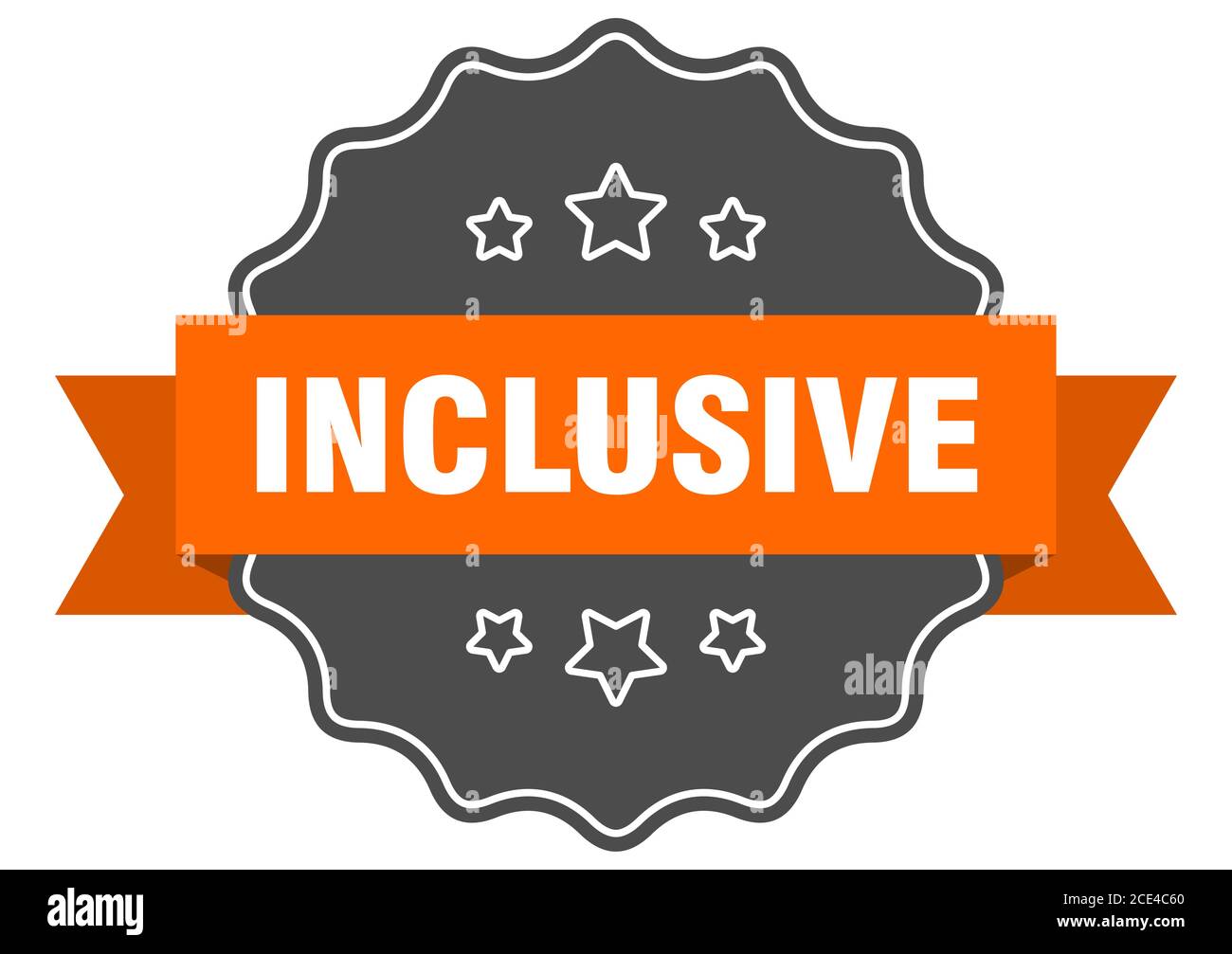 inclusive label. inclusive isolated seal. Retro sticker sign Stock ...