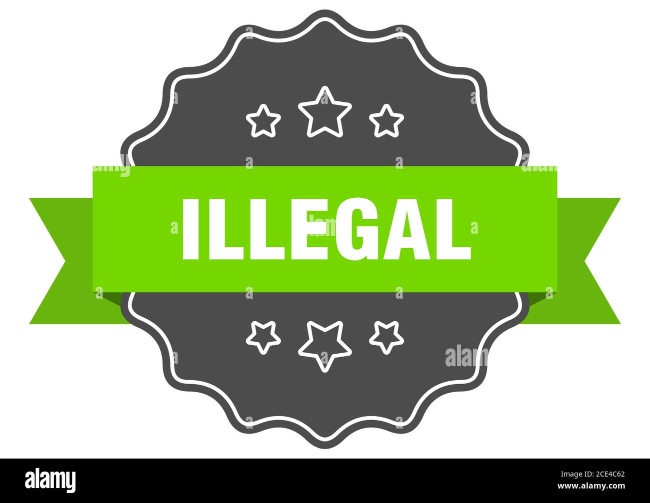 illegal label. illegal isolated seal. Retro sticker sign Stock Vector ...