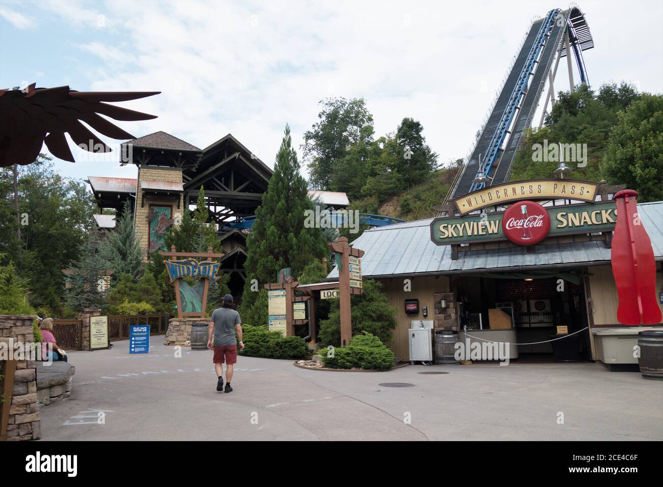 Dollywood amusement park in Tennessee, open to very limited capacity during Covid 19 Stock Photo ...