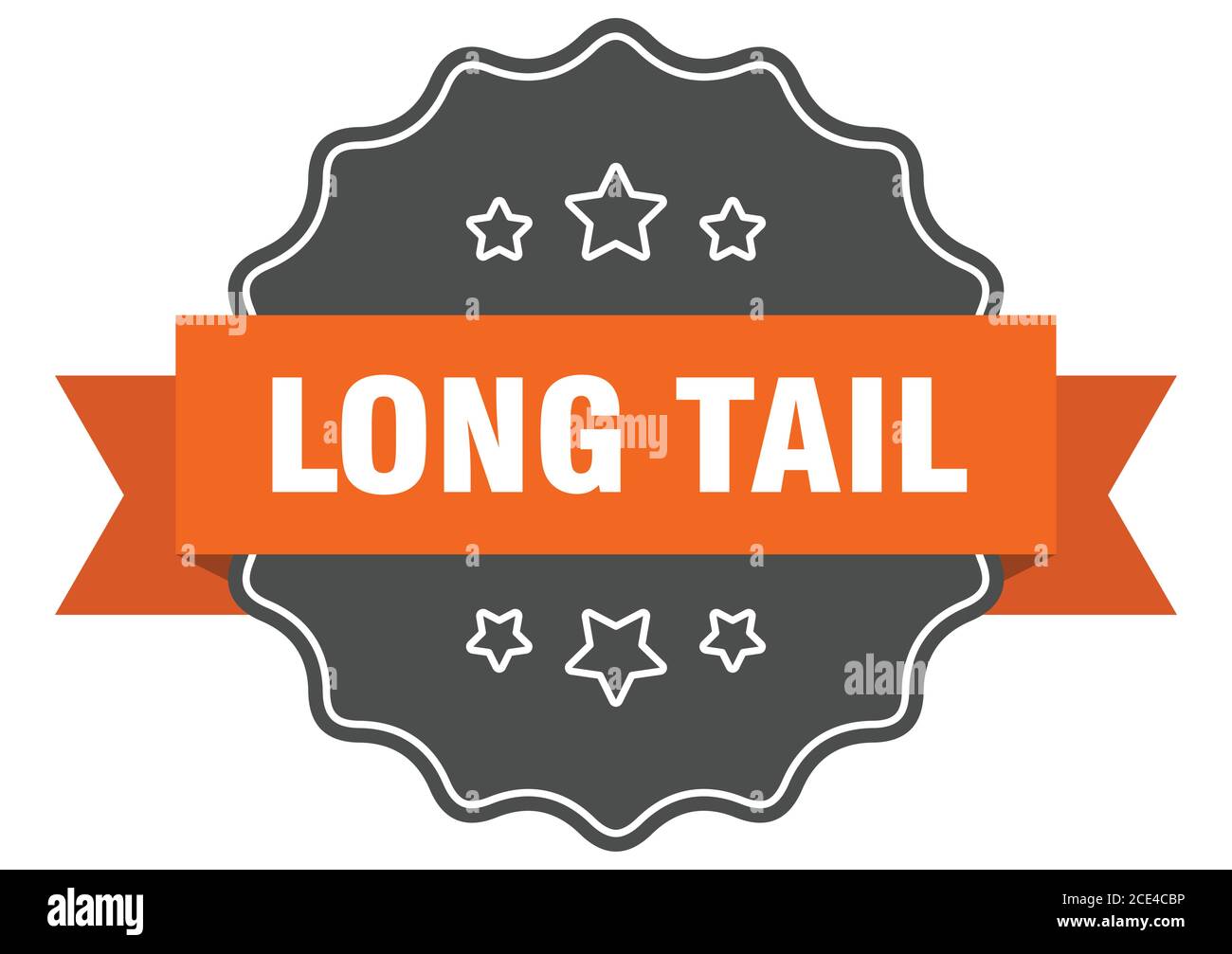 long tail label. long tail isolated seal. Retro sticker sign Stock ...