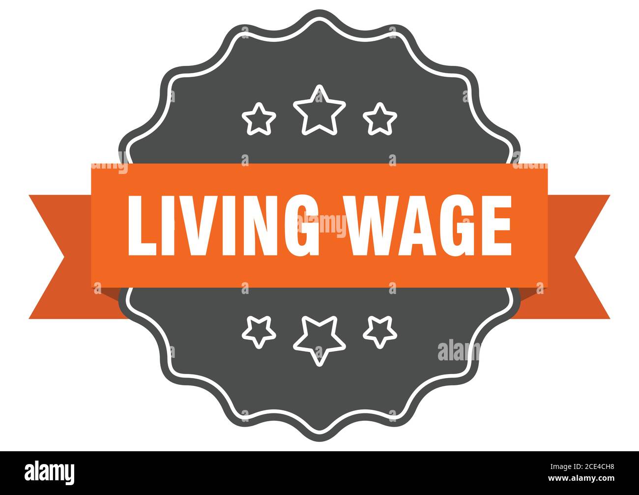 living wage label. living wage isolated seal. Retro sticker sign Stock ...