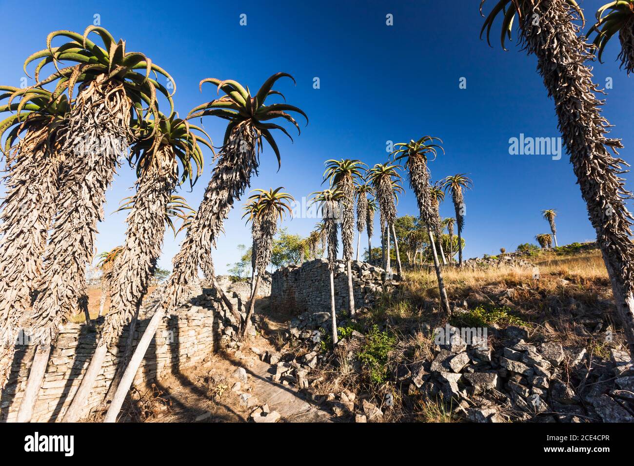 Great Zimbabwe ruins, stone structures of "The Valley Complex" and ...